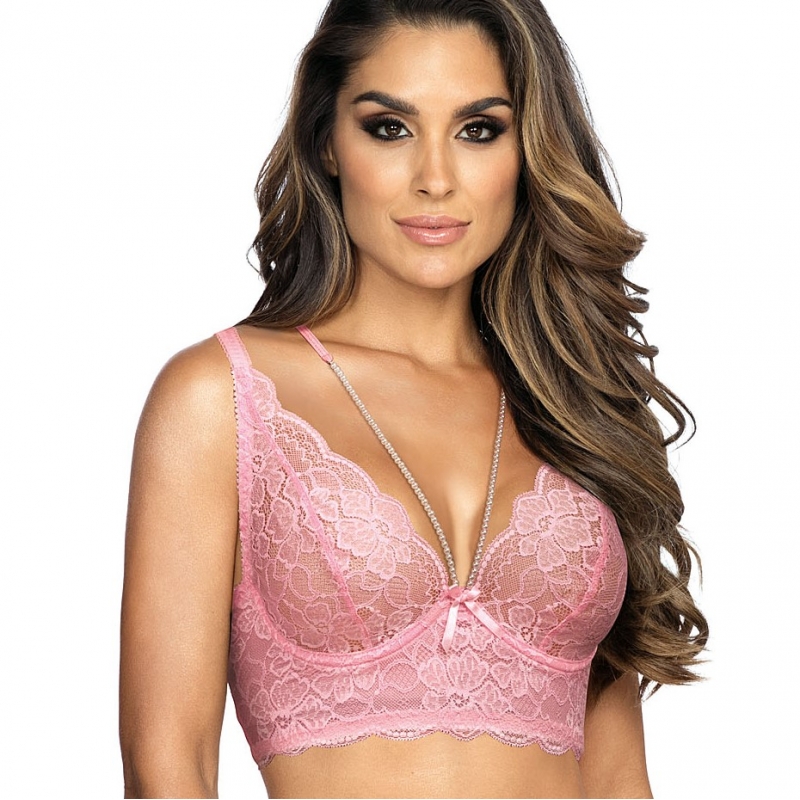 Summer Love 10 Pink Lace Longline Bra